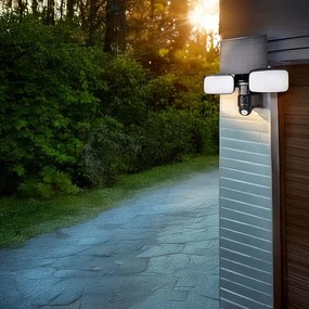 Solight LED solární osvětlení se senzorem, 9W, 850lm, 4000K, Li-Ion, černá