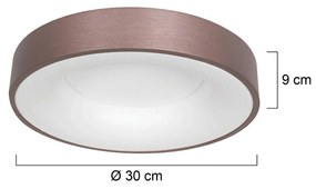 Stropní svítidlo LED Ringlede 2 700 K Ø 30 cm bronzový