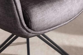 Designová otočná židle Brock šedý samet