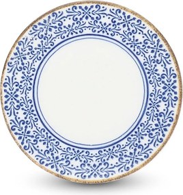 Bílý/modrý dezertní porcelánový talíř ø 16 cm Azul – BonBistro