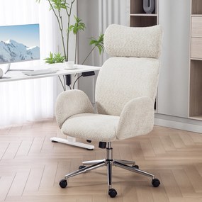 Ergonomická kancelářská židle HOMCOM, otočná židle k psacímu stolu s nastavitelnou výškou, nastavitelnou opěrkou hlavy, područkami a funkcí náklonu —…