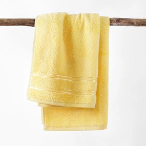 Goldea froté ručník / osuška nela - světle žlutý 50 x 100 cm