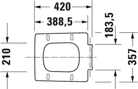 Duravit Viu - WC sedátko, Bílá 0021210000