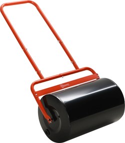 Válec na trávník Outsunny 50 cm široký, zahradní válec plnitelný 38 l vody/ 62 kg písku, ruční válec s rukojetí ve tvaru U, ocelový válec na trávník,…