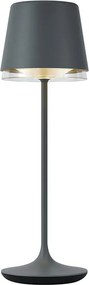 Stolní lampa tmavě šedá vč. LED IP65 dobíjecí s nabíjecí stanicí - Bass