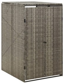 Přístřešek na popelnici šedý 70 x 80 x 117 cm polyratan 319864