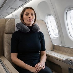 SCANquilt polštář podkova VELVET tmavě šedá ostatní