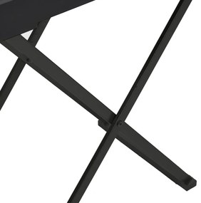 Skládací stolek černý 48 x 34 x 61 cm MDF - Default Title