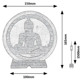 Rabalux 76033 - Solná lampa ZENOVA 1xE14/15W/230V