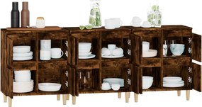 Příborníky 3 ks kouřový dub 60 x 35 x 70 cm kompozitní dřevo 3185772