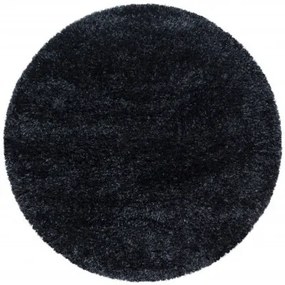 Ayyildiz koberce Kusový koberec Brilliant Shaggy 4200 Black kruh - 200x200 (průměr) kruh cm