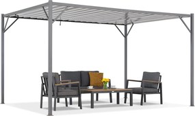 Antracitová pergola Tasos 3x4 m s moskytiérou Garden Point