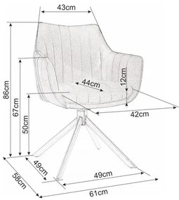 Jídelní židle Azalia Velvet