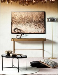 Konzolový stolek se skleněnou deskou ve zlaté barvě 43x120,5 cm Rashida – Bizzotto