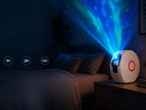 Verk Group Led projektor hvězd galaktický s bluetoothem, reproduktorem, dálkovým ovládačem a noční svítilnou