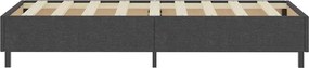 Postel boxspring tmavě šedá textil 100 x 200 cm 3054722