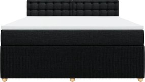 Box spring postel s matrací černá 180x200 cm textil 3289851