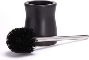 MSV WC štětka PALMA černá / keramická nádoba / nerezová rukojeť / 11,5