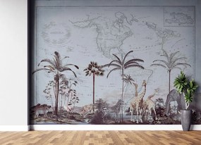 Gario Fototapeta Stará mapa a savana - Andrea Haase Materiál: Vliesová, Rozměry: 200 x 140 cm