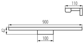Nástěnné LED svítidlo Kanlux ASTEN LED IP44 15W-NW neutrální bílá 26685