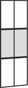 Posuvné dveře s kováním 76x205 cm tvrzeného sklo a hliník 3332974