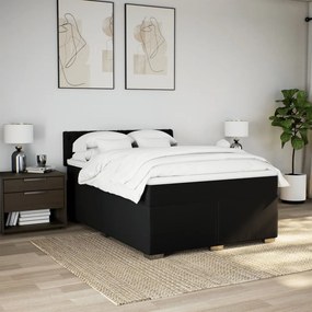 Box spring postel s matrací černá 140 x 190 cm textil 3288192