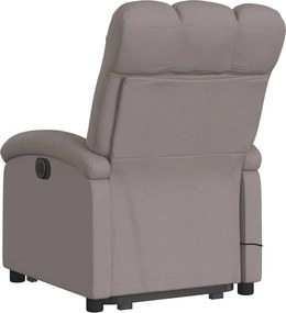 Elektrické zvedací masážní polohovací křeslo taupe textil 3204136