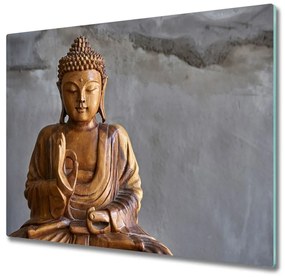 Skleněná krájecí deska Dřevěný buddha 60x52 cm