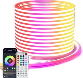 Led pásek Neon Rgb 1200LED/ 10 m (2x5 m) 24 V hudební ovladač Tuya WiFi