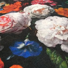 Protiskluzový koberec s okouzlujícím květinovým motivem Šířka: 60 cm | Délka: 100 cm