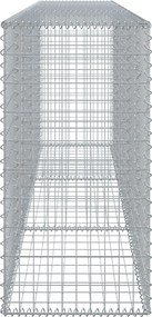 Gabionový koš s víkem 300 x 50 x 100 cm pozinkované železo 3295144