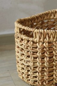 Dekorační koš WODA, vodní hyacint, 36x26x28 cm, natur