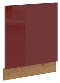 Kuchyňský front pro myčku Woodline ZM 570 x 596, Barva: Dub lancelot / bíly lesk