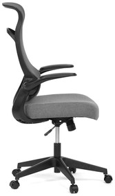 Kancelářská židle, houpací mech., černá MESH, plast. Kříž - KA-A182 BK