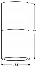 Stropní svítidlo TUBA 1xGU10/15W/230V