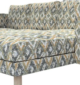 Potah na pohovku IKEA Norsborg 3-místná se šezlongem barva modrá látka pletený vzor, vzorované