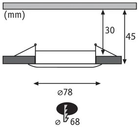 Paulmann 93462 - SADA 3xLED/6W IP44 Koupelnové podhledové svítidlo NOVA 230V