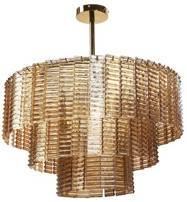 Toolight Závěsné osvětlení Crystal Modern D16 APP1677-8CP hnědé