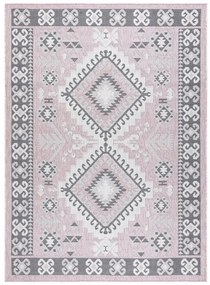 Hans Home | Kusový koberec Sion Sisal Aztec 3007 pink/ecru – na ven i na doma - 140x190