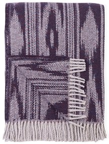 Fialový pléd s podílem bavlny Euromant Zanzibar, 140 x 180 cm