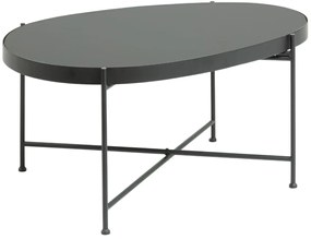OnaDnes -20% Černý skleněný konferenční stolek Kave Home Marlet 82 x 55 cm