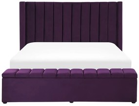 Manželská postel 160 cm Noya (fialová). 1081719