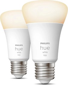Philips Hue Smart žárovka White A60 E27 9,5W 1055lm 2700K, 2 ks
