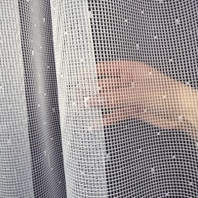 Žakárová záclona bílá metráž Ervi 4304-2