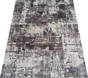 DY Šedý moderní koberec s abstraktním vzorem Panamero 18 Rozměr: 60x100 cm