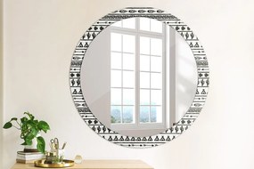 Kulaté dekorativní zrcadlo Boho minimalista fi 90 cm