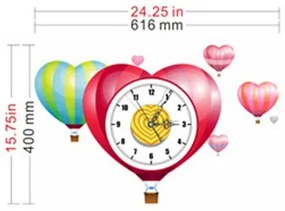 Nástěnné 3D hodiny s obrázkovými motivy Varianty: Balónky