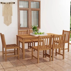 7dílná zahradní jídelní sada 160 x 80 cm masivní teakové dřevo 3059938