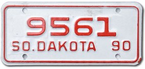 Americká SPZ South Dakota 9561 moto