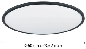 Eglo 900762 -LED Stmívatelné stropní svítidlo SARSINA-Z 41W/230V pr. 60 cm černá